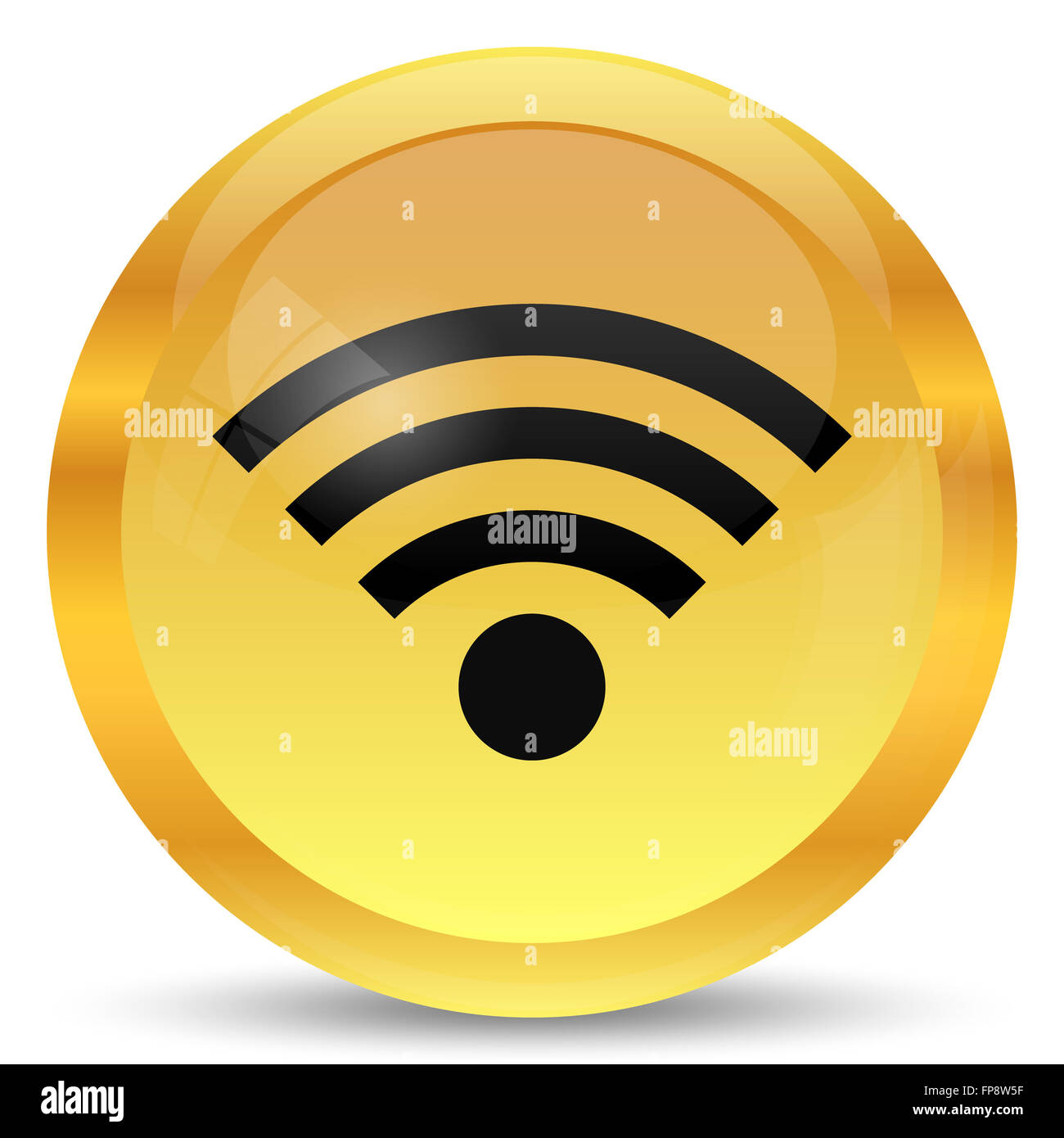 Wireless sign icon. Internet button on white background Stock Photo - Alamy
