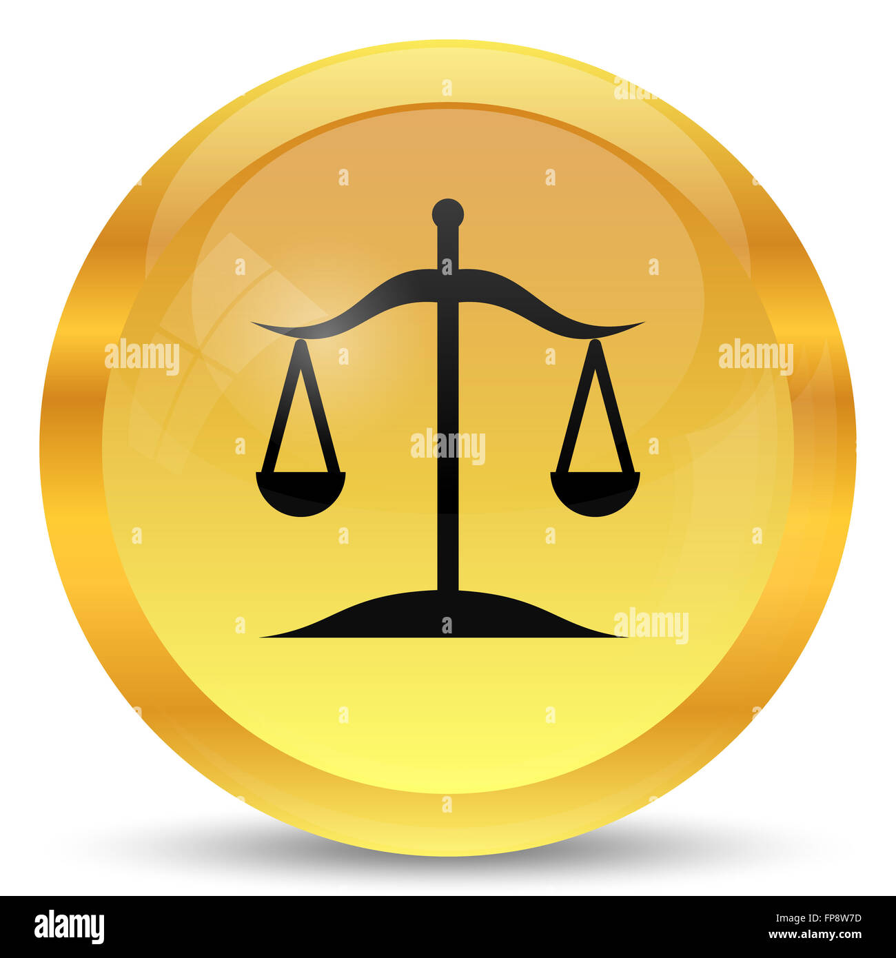 Balance icon. Internet button on white background Stock Photo - Alamy