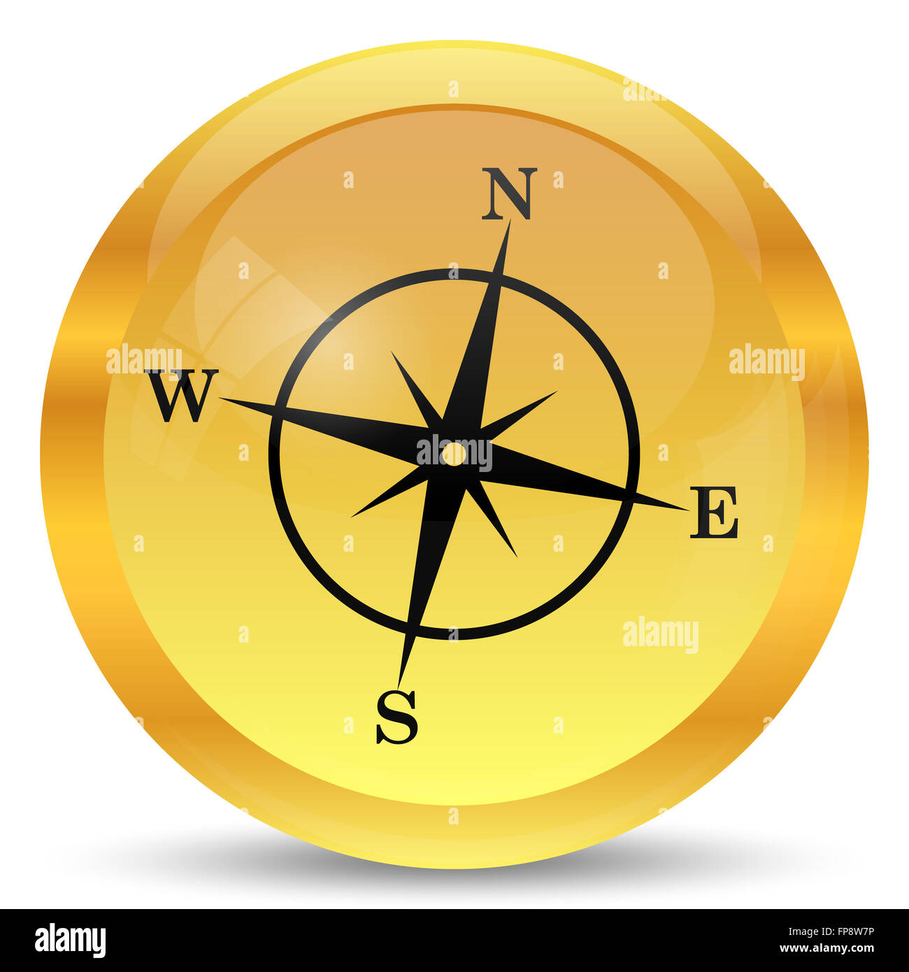 Compass icon. Internet button on white background Stock Photo - Alamy