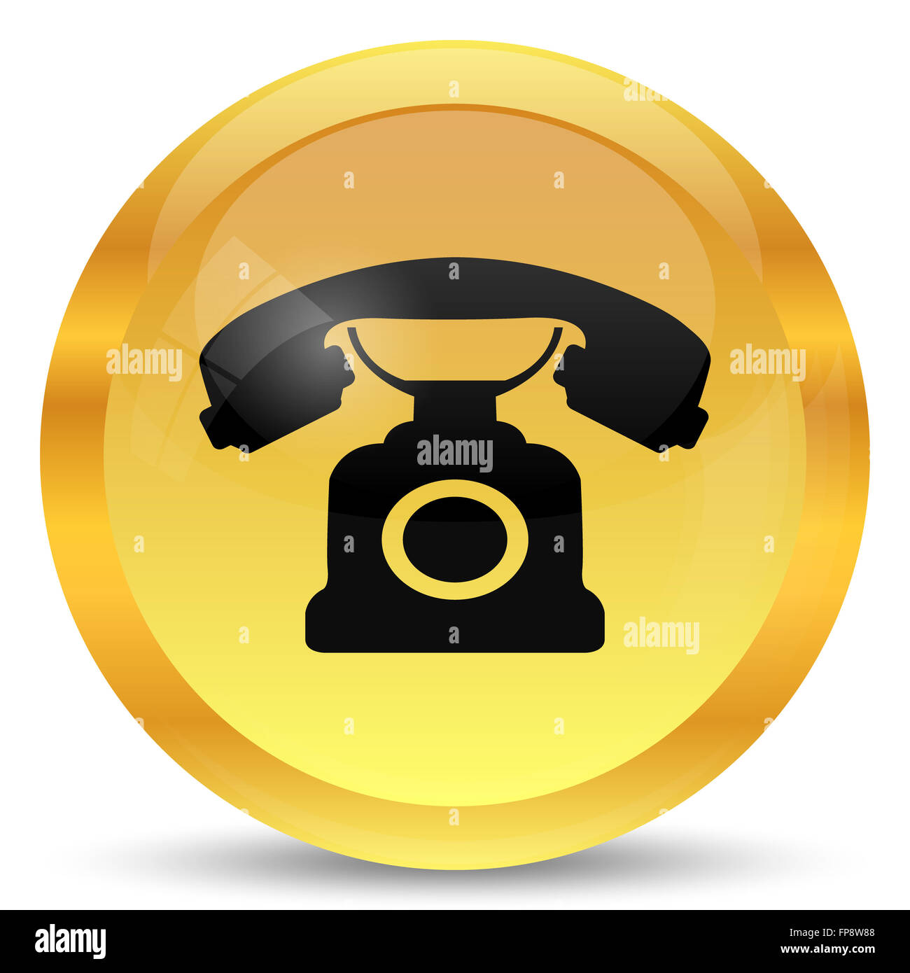 Phone icon. Internet button on white background Stock Photo - Alamy