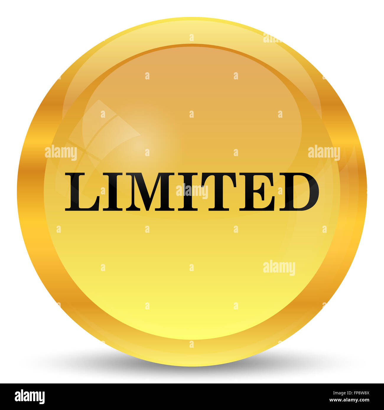 Limited icon. Internet button on white background Stock Photo - Alamy