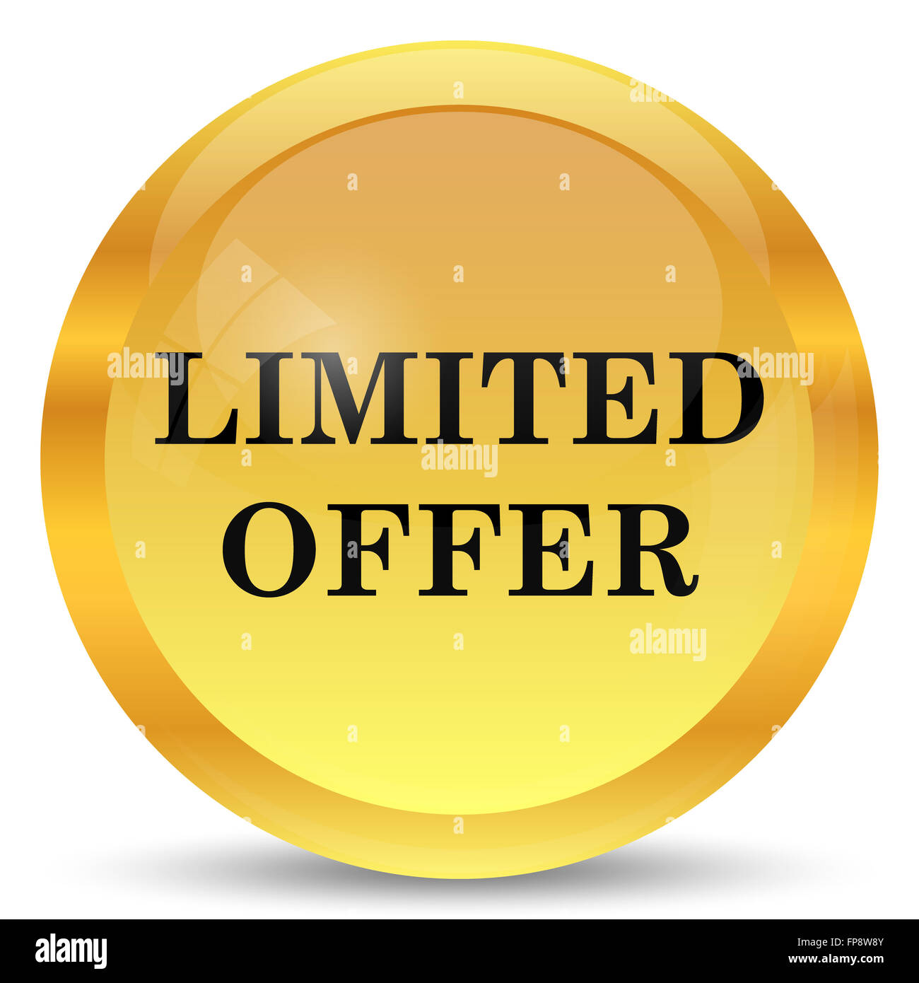 Limited offer icon. Internet button on white background Stock Photo - Alamy