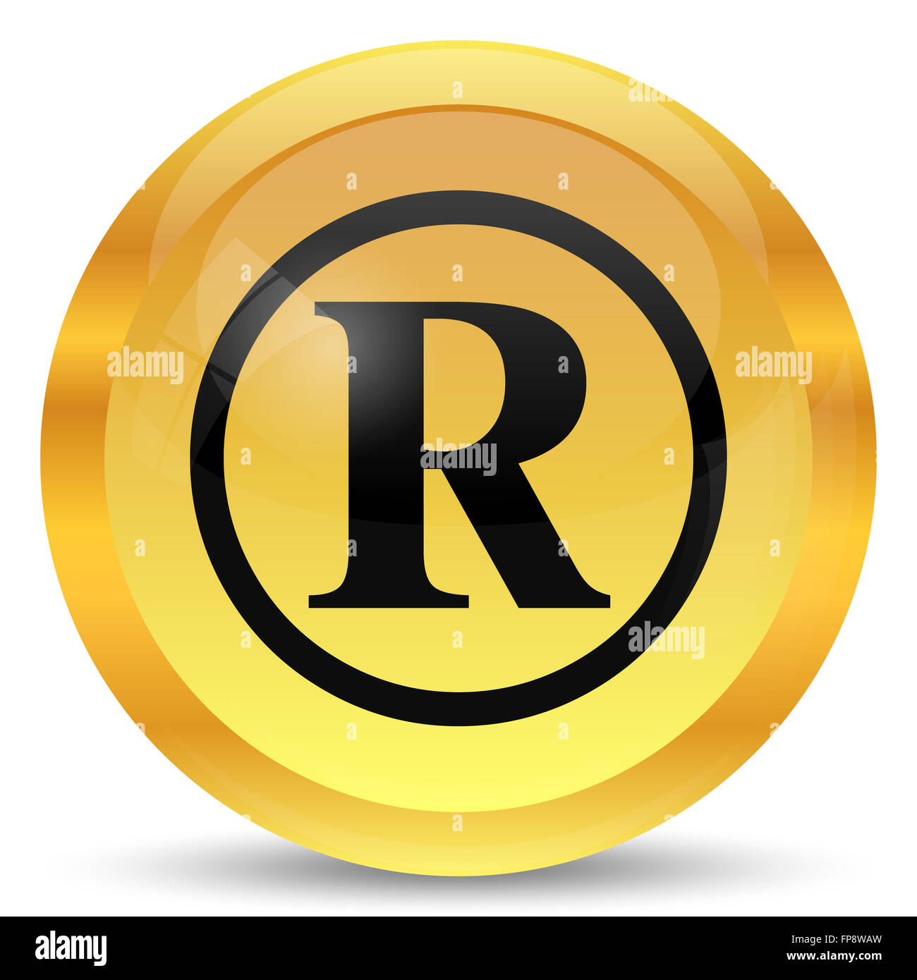 Registered mark icon. Internet button on white background Stock Photo ...