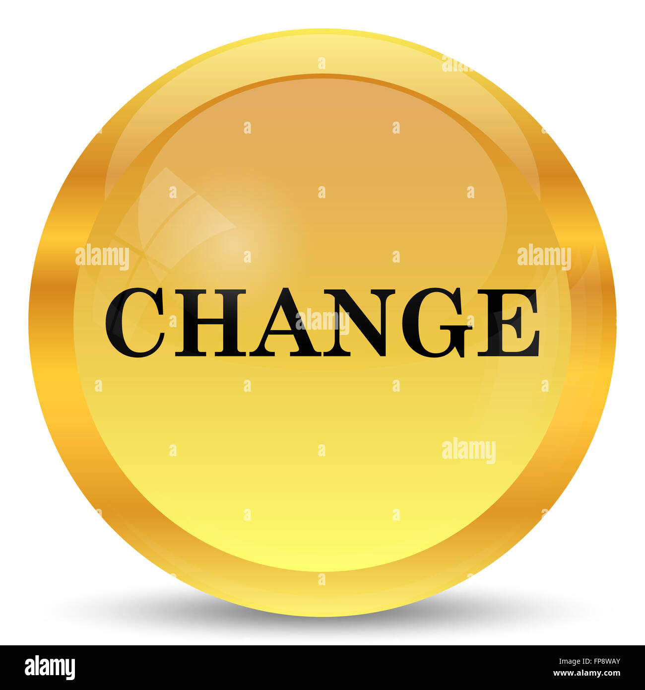 Change icon. Internet button on white background Stock Photo - Alamy