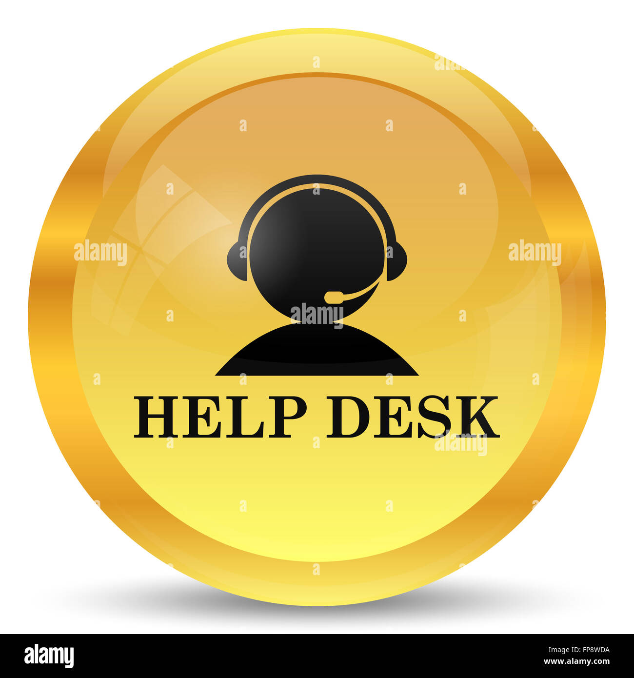 Helpdesk icon. Internet button on white background Stock Photo - Alamy