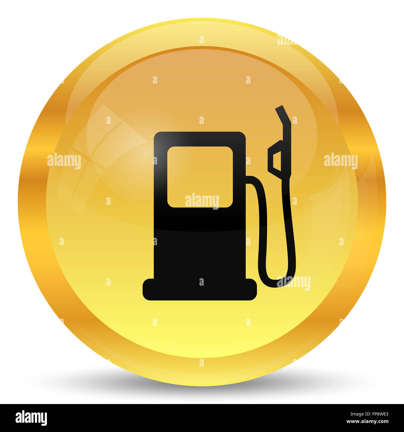Gas pump icon. Internet button on white background Stock Photo - Alamy