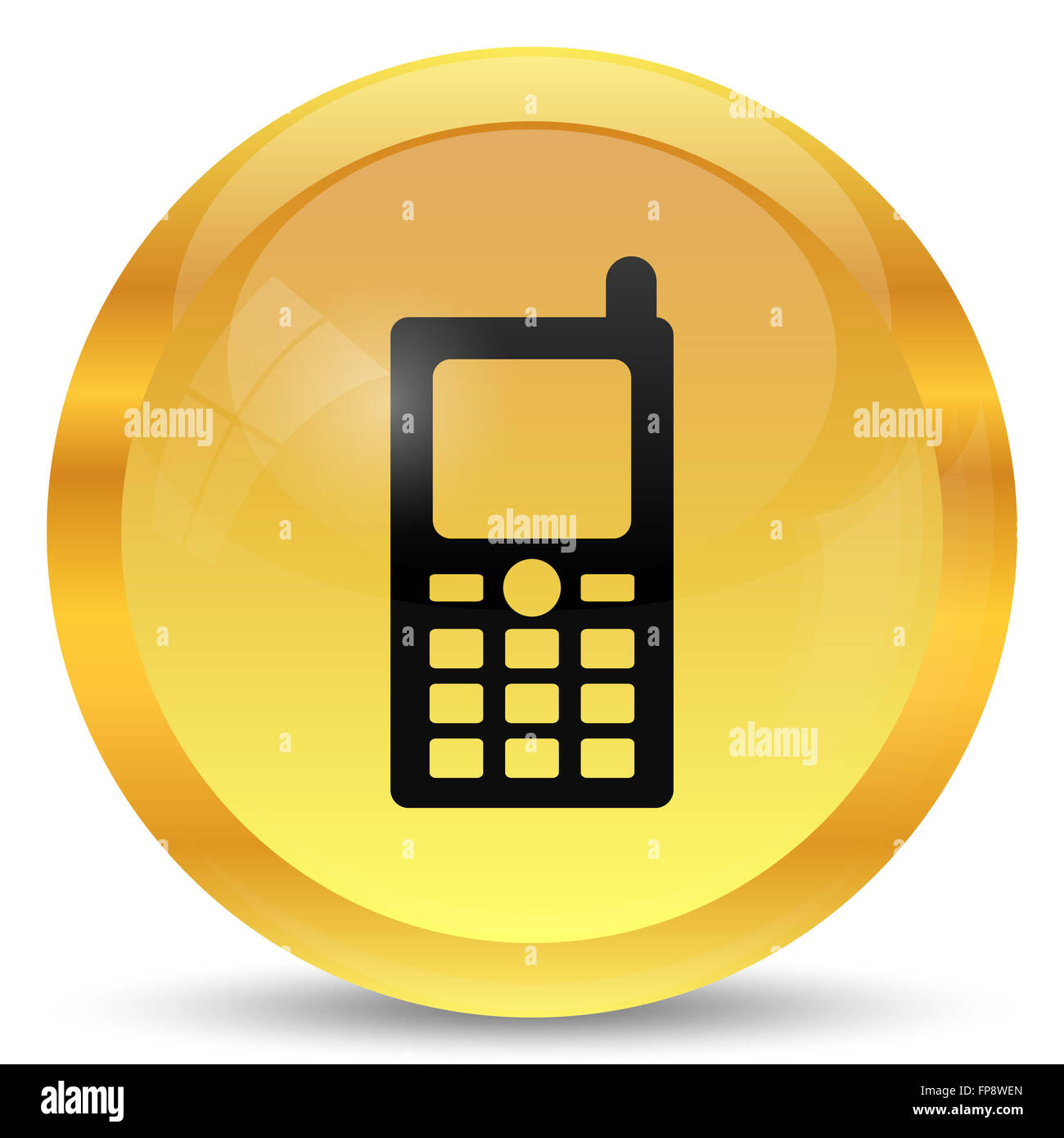 Mobile phone icon. Internet button on white background Stock Photo - Alamy