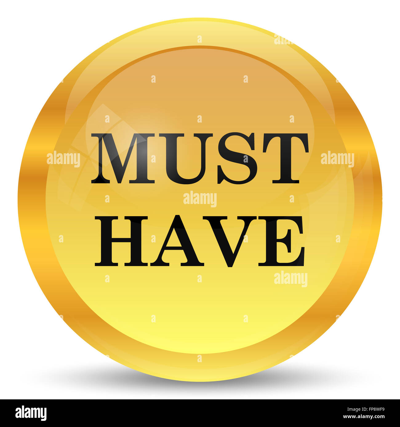 Must have icon. Internet button on white background Stock Photo - Alamy