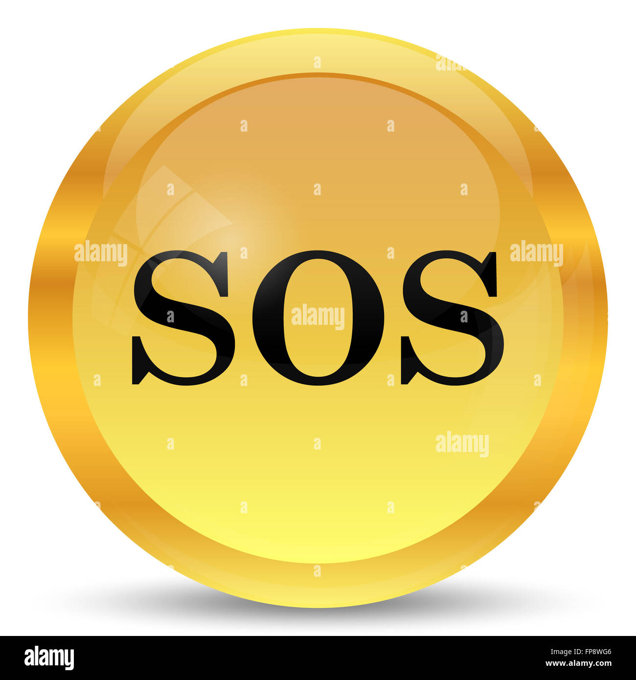 SOS icon. Internet button on white background Stock Photo - Alamy