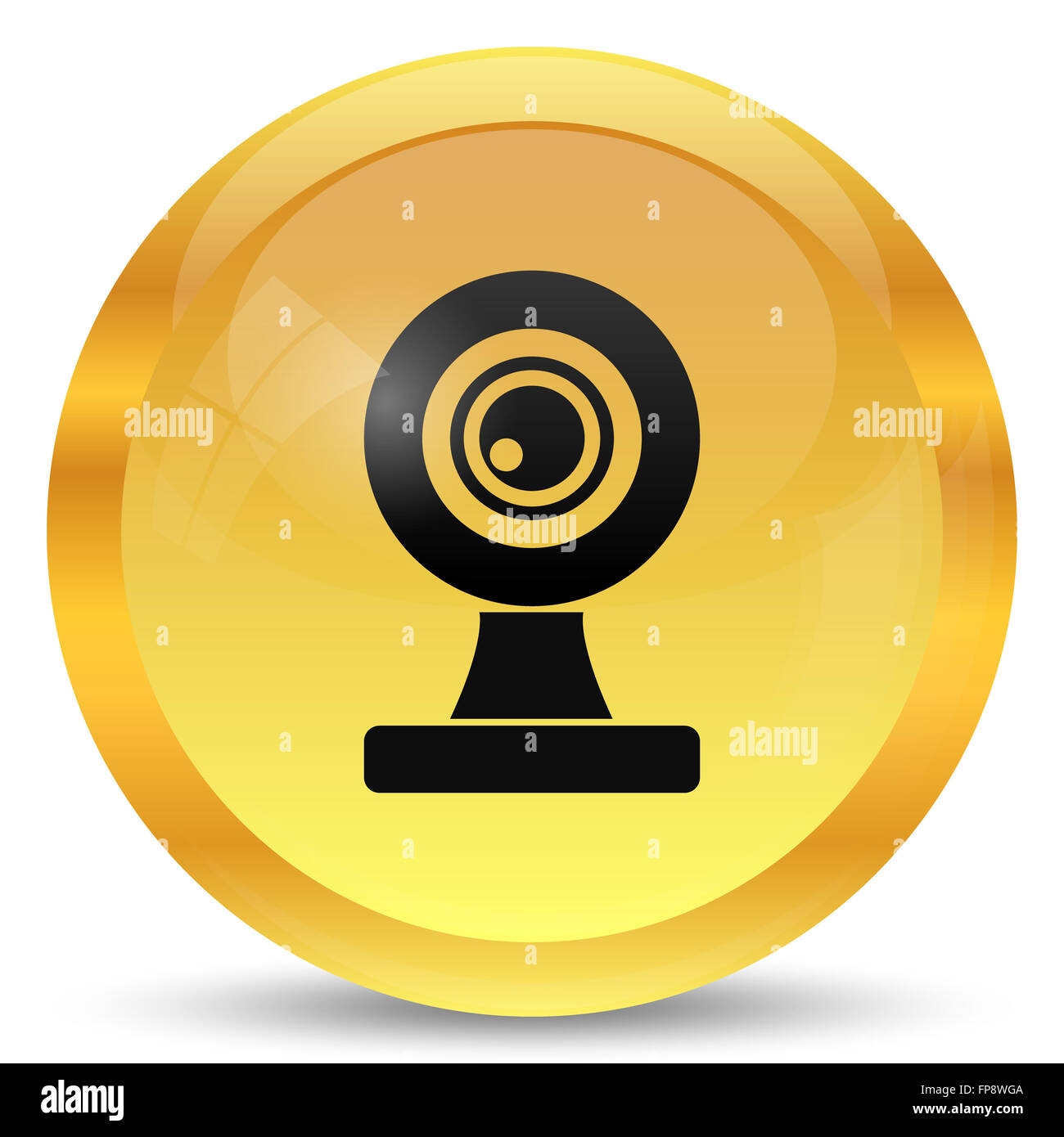 Webcam icon. Internet button on white background Stock Photo - Alamy