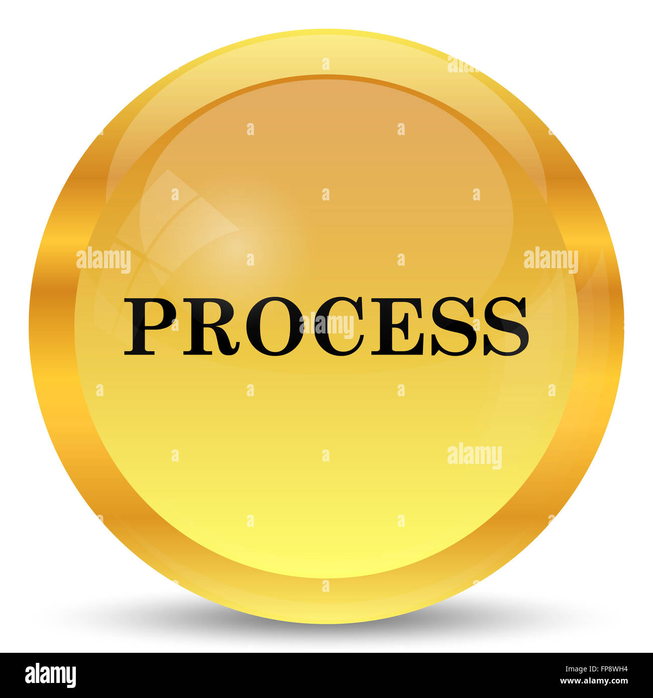 Process icon. Internet button on white background Stock Photo - Alamy