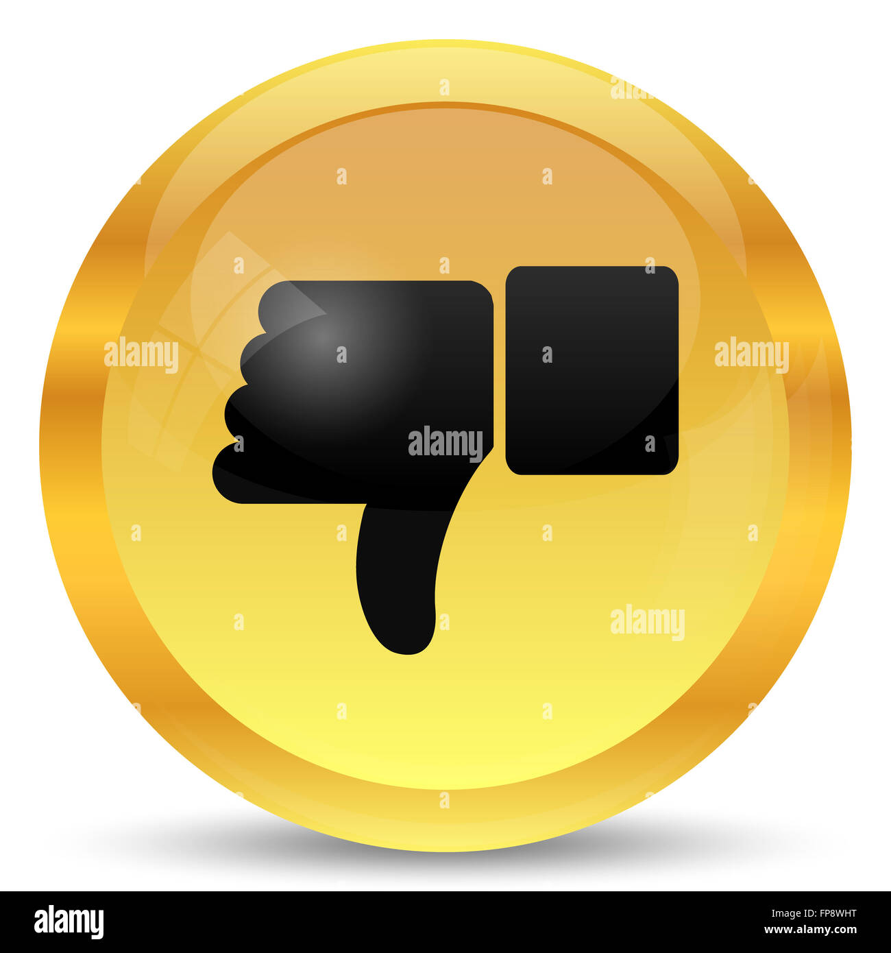 Thumb down icon. Internet button on white background Stock Photo - Alamy