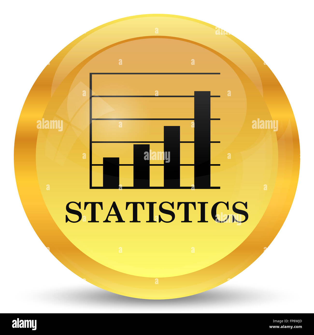 Statistics icon. Internet button on white background Stock Photo - Alamy