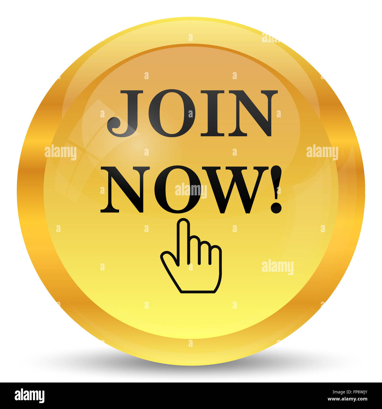 Join now icon. Internet button on white background Stock Photo - Alamy