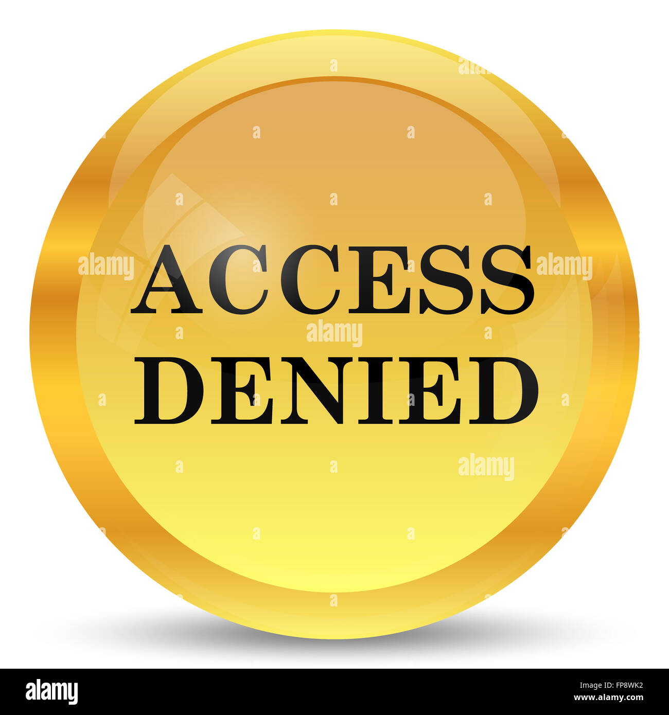 Access denied icon. Internet button on white background Stock Photo - Alamy
