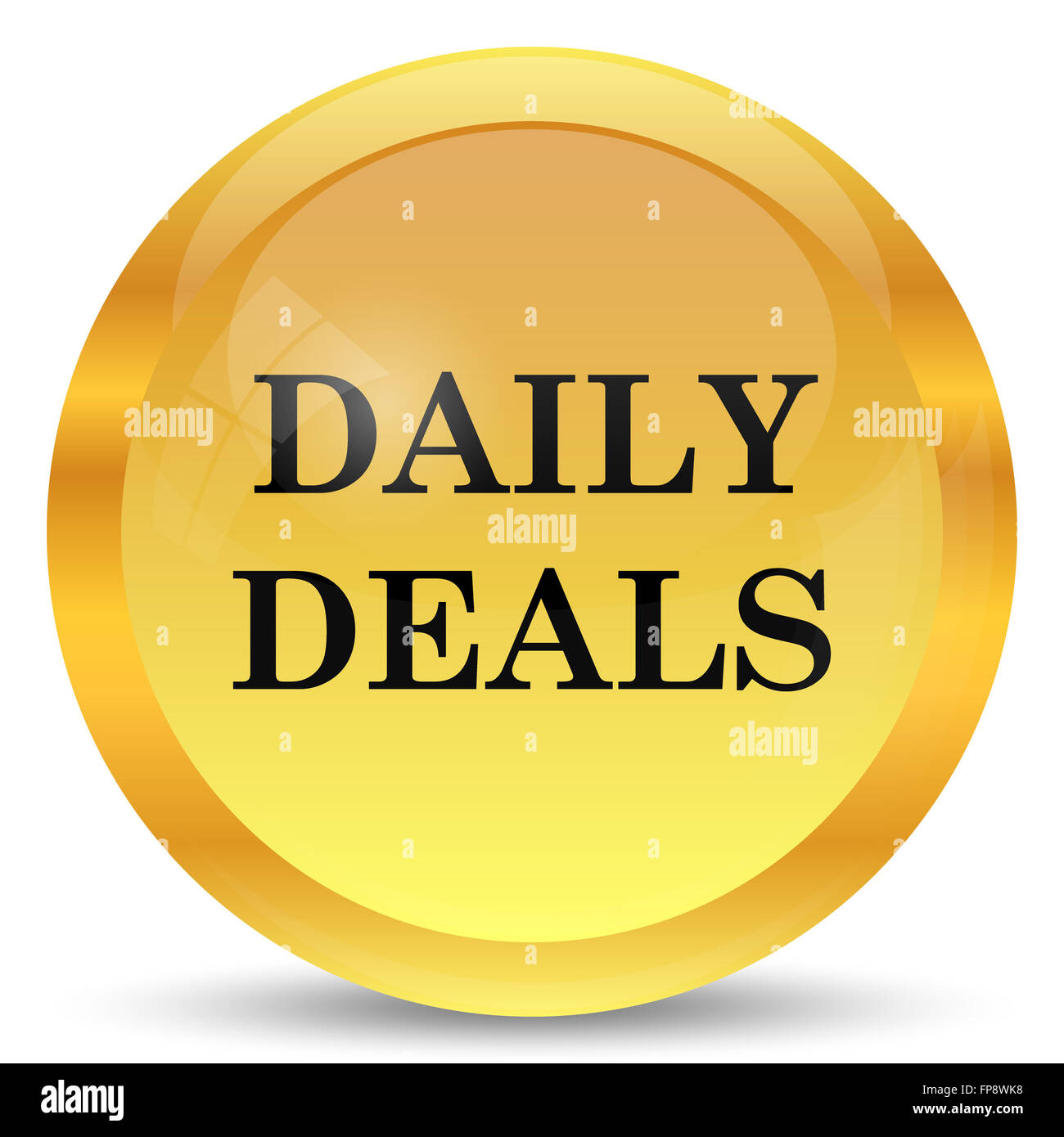 Daily deals icon. Internet button on white background Stock Photo - Alamy