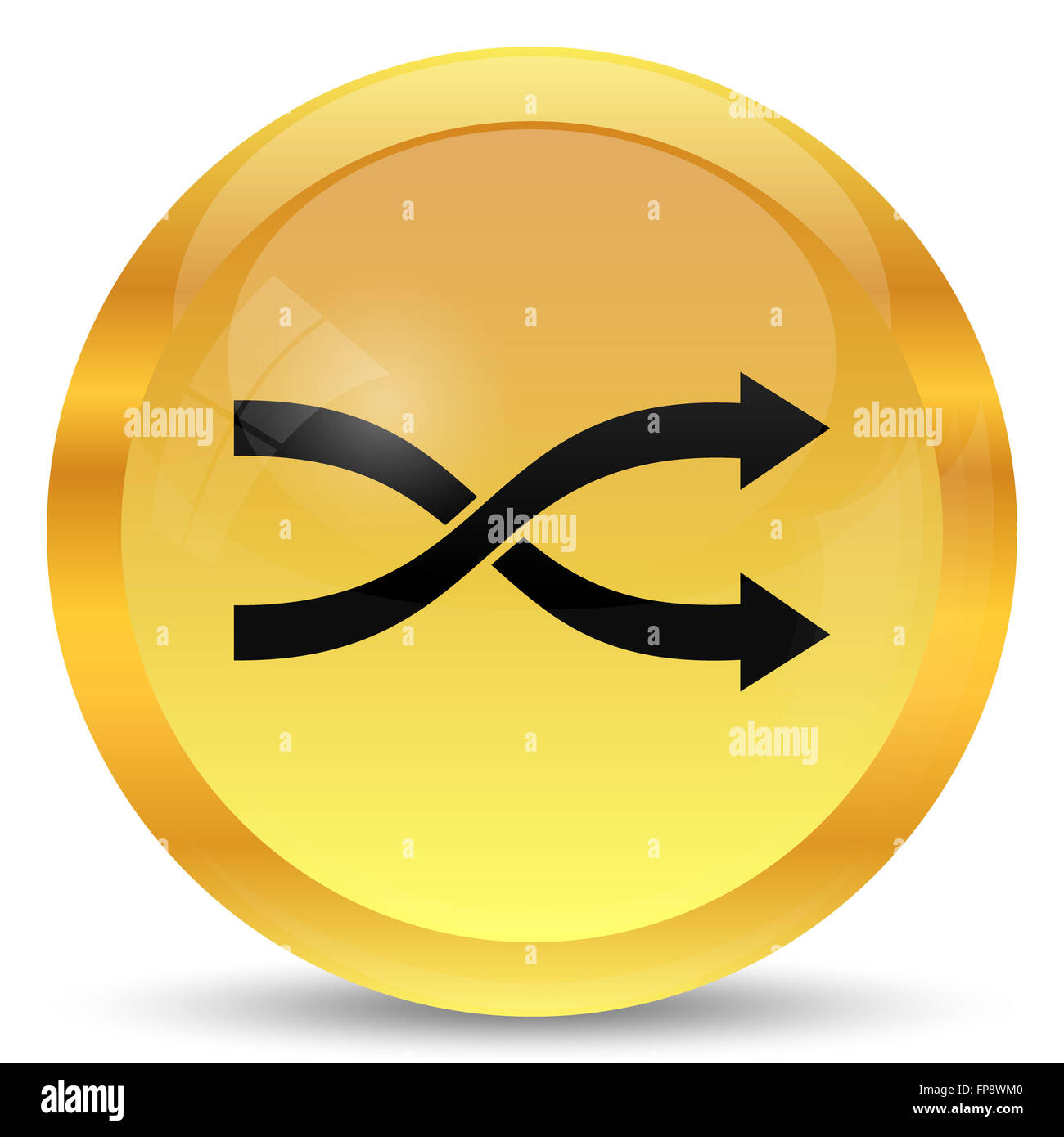 Shuffle icon. Internet button on white background Stock Photo - Alamy