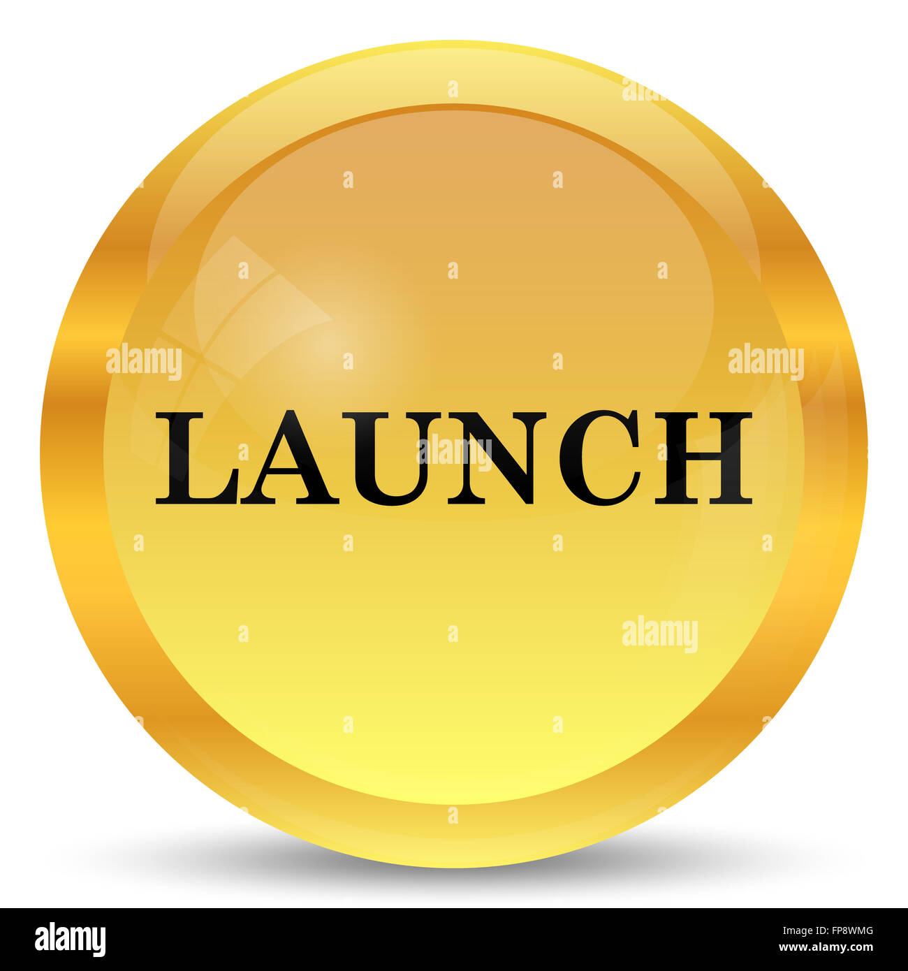 Launch icon. Internet button on white background Stock Photo - Alamy