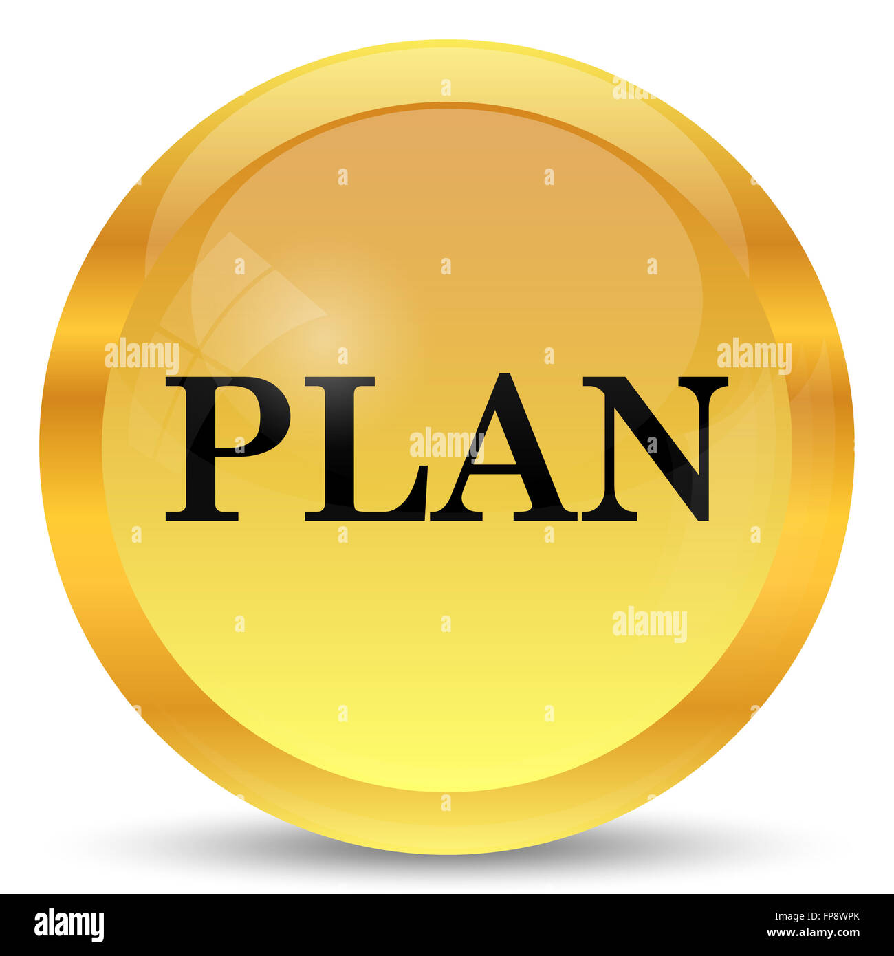 Plan icon. Internet button on white background Stock Photo - Alamy