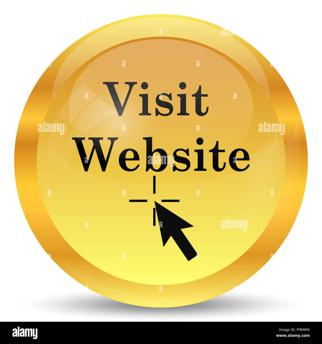 Visit website icon. Internet button on white background Stock Photo - Alamy