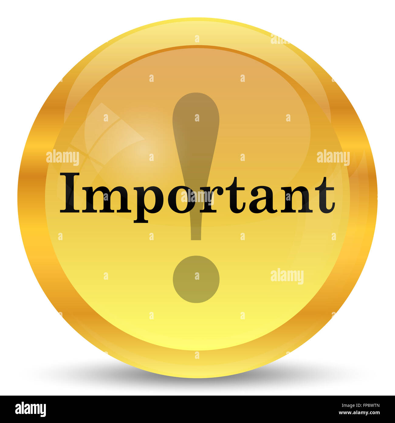 Important icon. Internet button on white background Stock Photo - Alamy