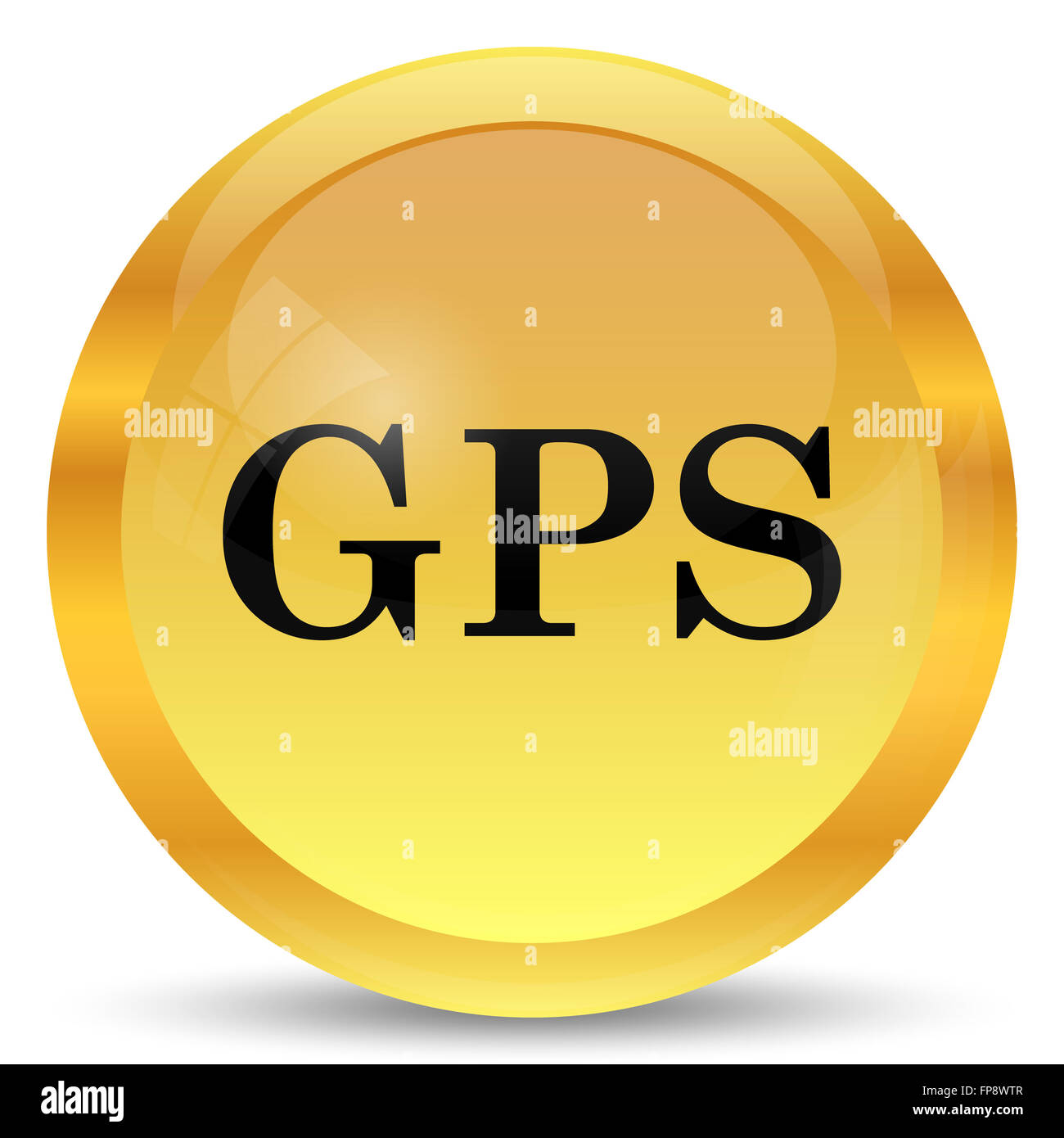 GPS icon. Internet button on white background Stock Photo - Alamy