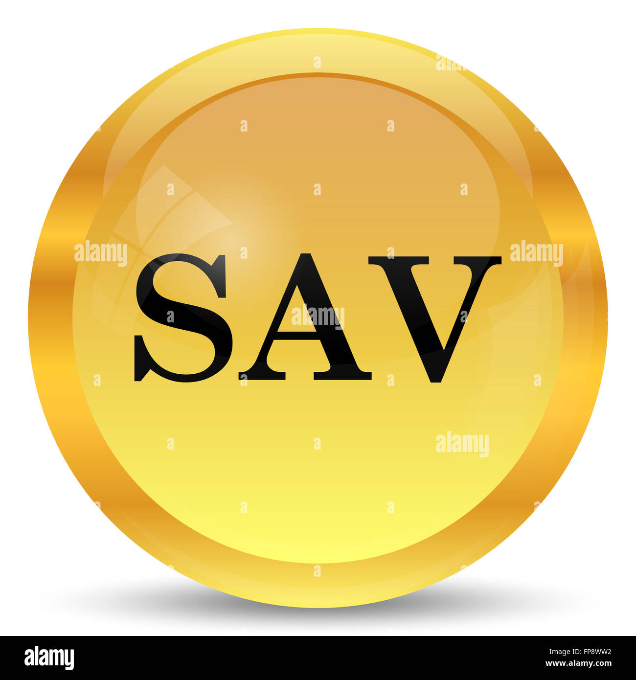 SAV icon. Internet button on white background Stock Photo - Alamy