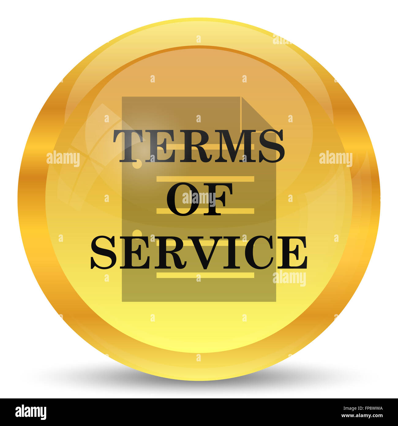 Terms of service icon. Internet button on white background Stock Photo ...