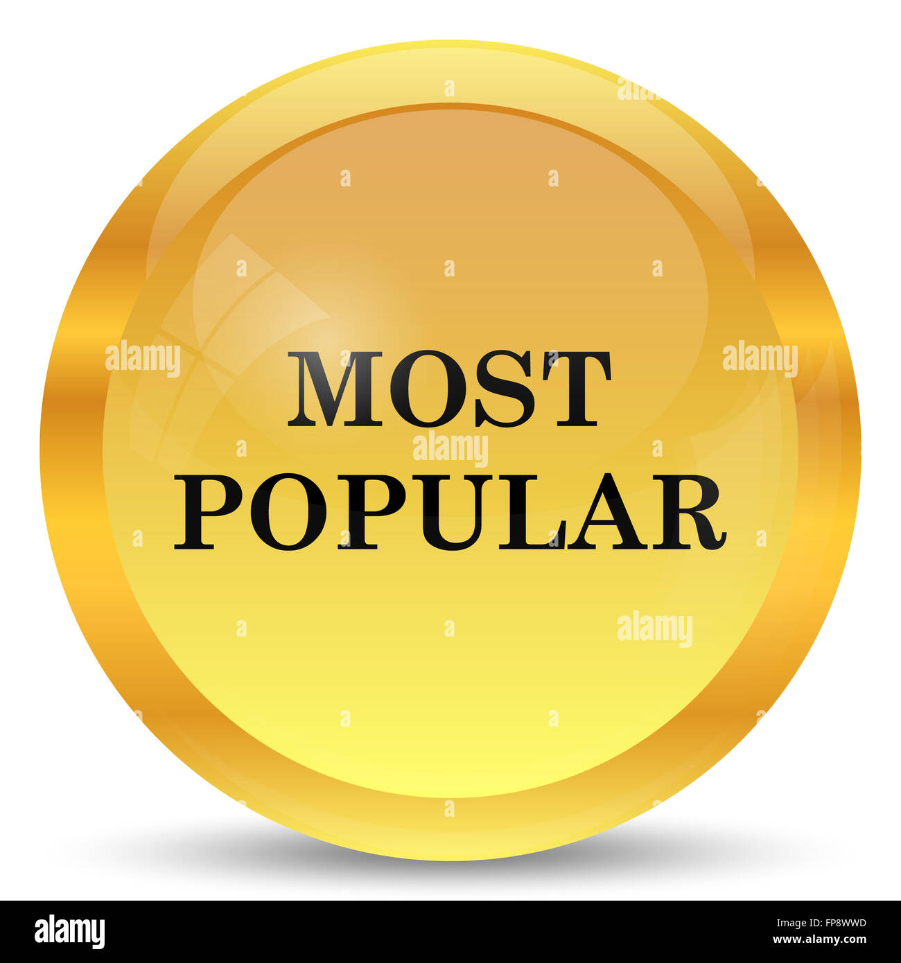 Most popular icon. Internet button on white background Stock Photo - Alamy