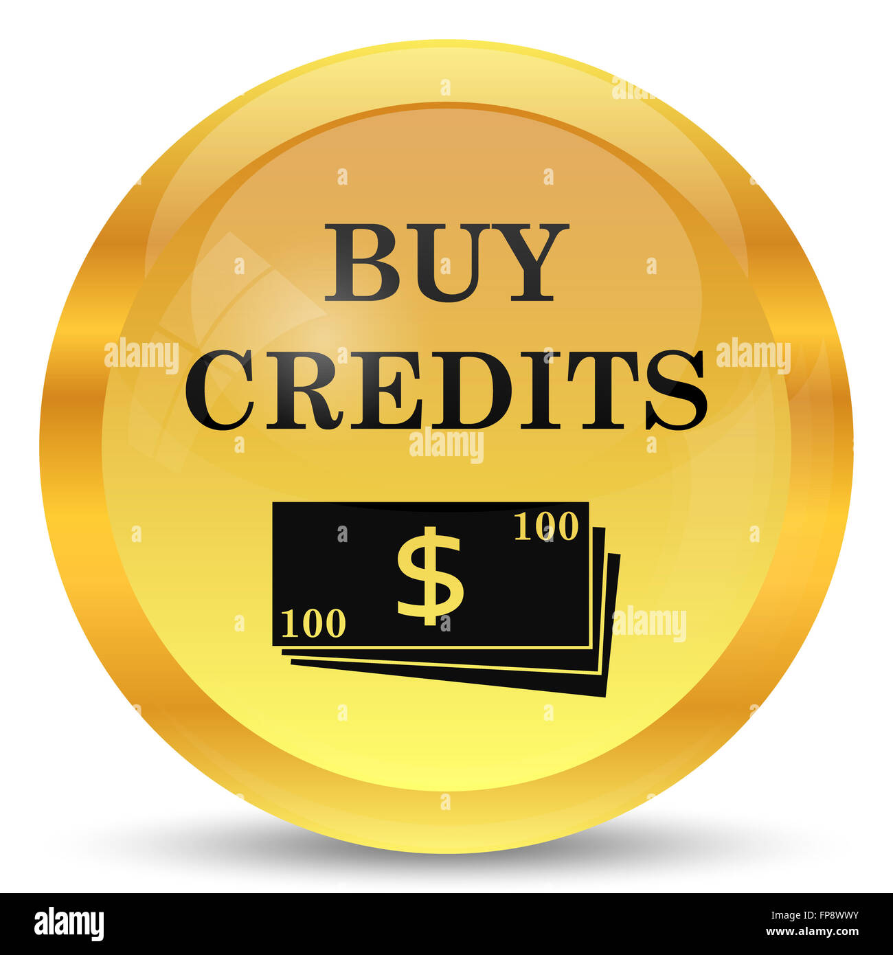 Buy credits icon. Internet button on white background Stock Photo - Alamy