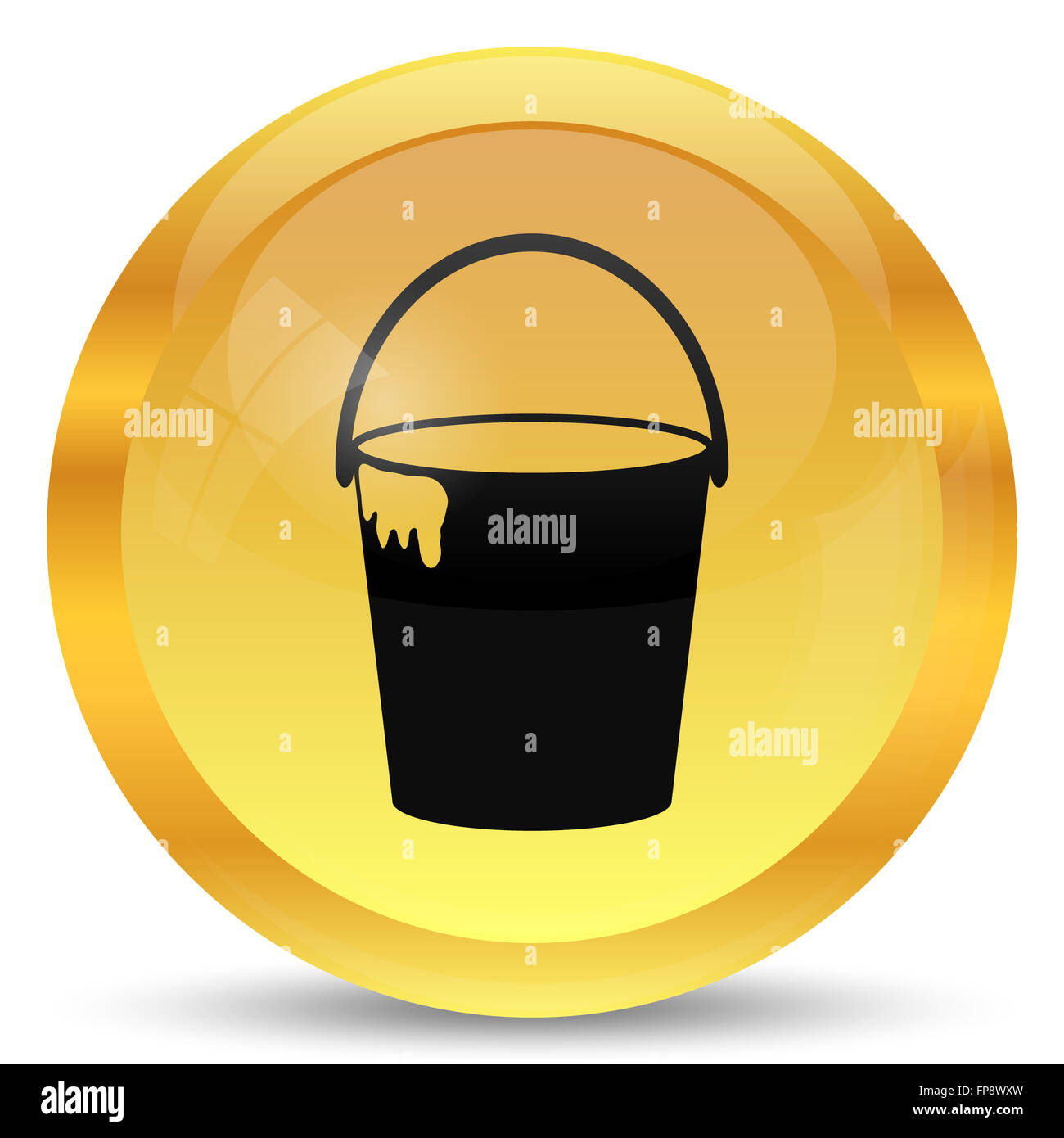 Bucket icon. Internet button on white background Stock Photo - Alamy