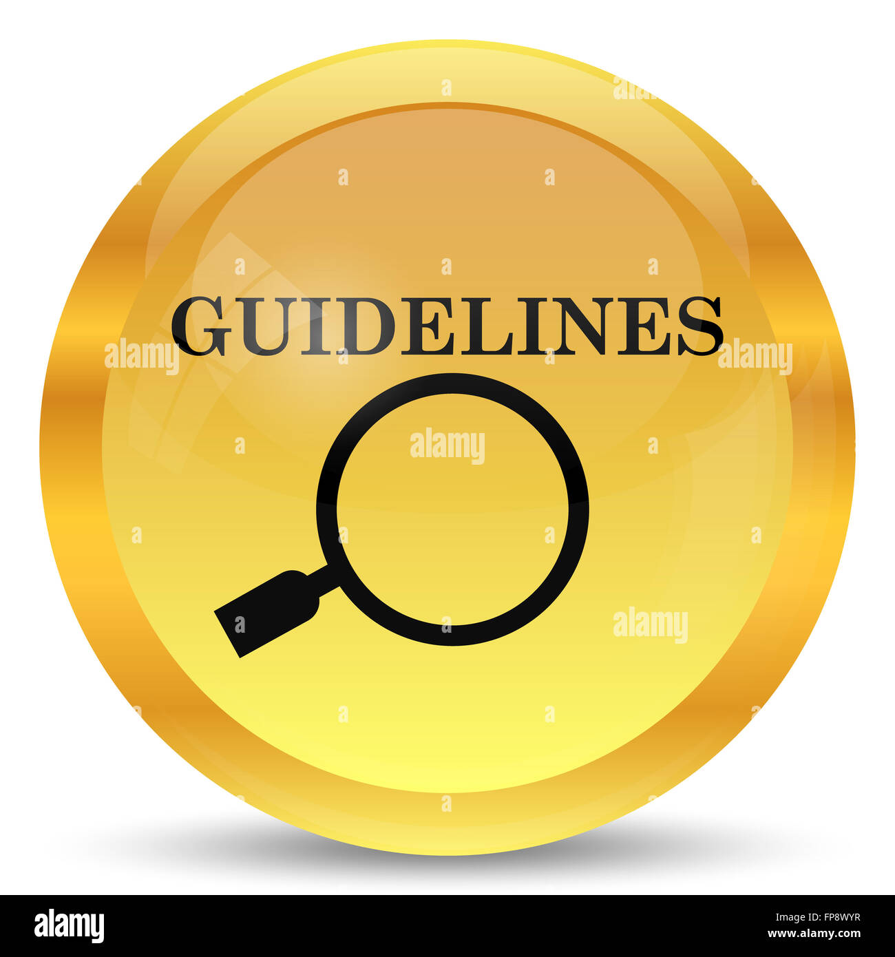 Guidelines icon. Internet button on white background Stock Photo - Alamy