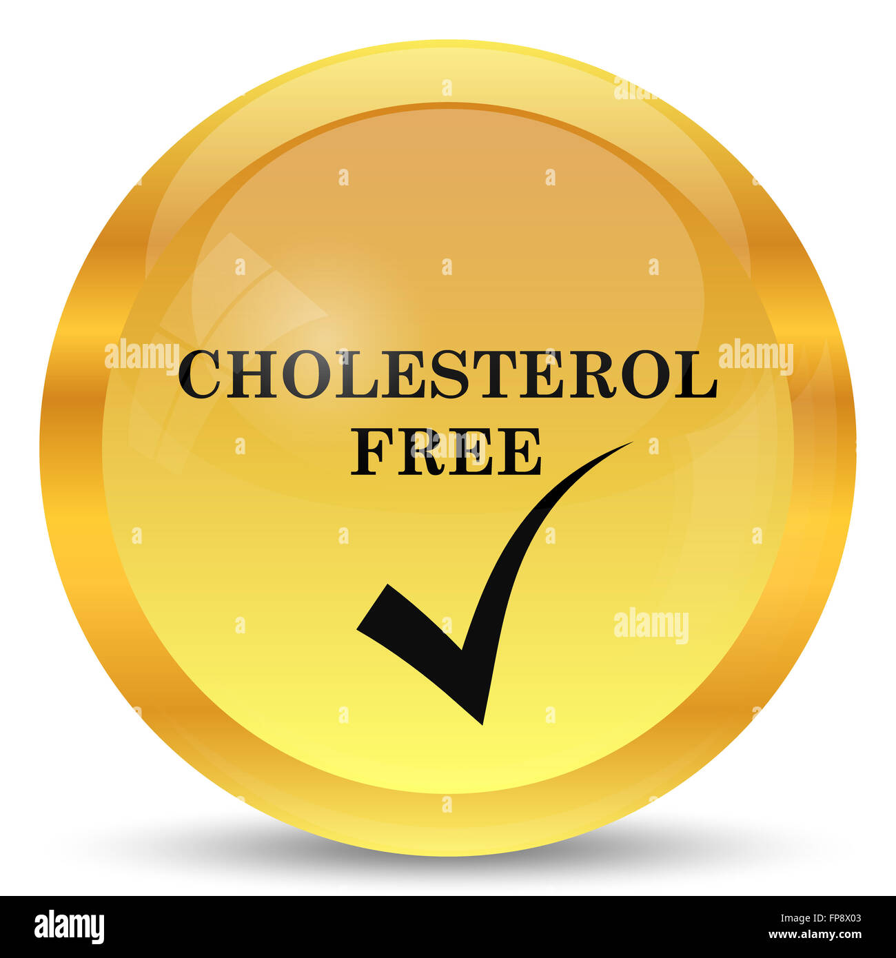 Cholesterol free icon. Internet button on white background Stock Photo ...
