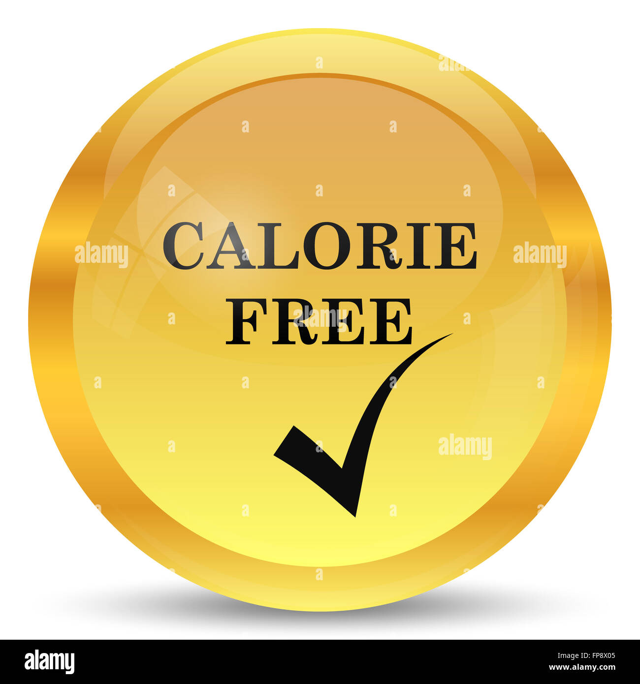 Calorie free icon. Internet button on white background Stock Photo - Alamy