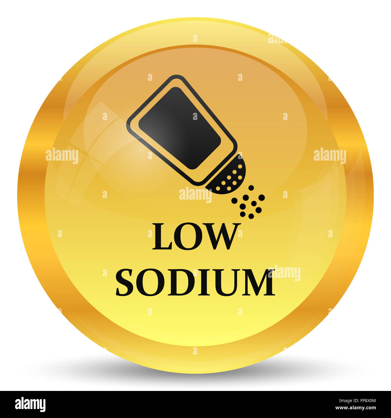 Low sodium icon. Internet button on white background Stock Photo - Alamy