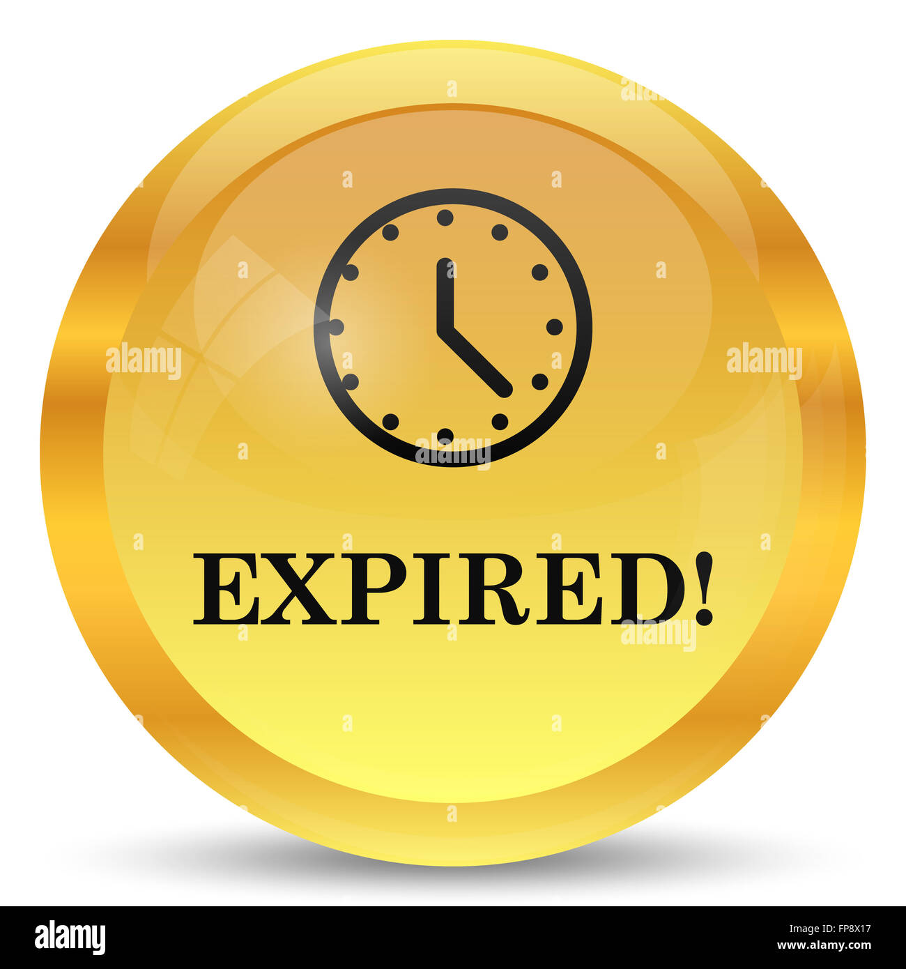 Expired icon. Internet button on white background Stock Photo - Alamy