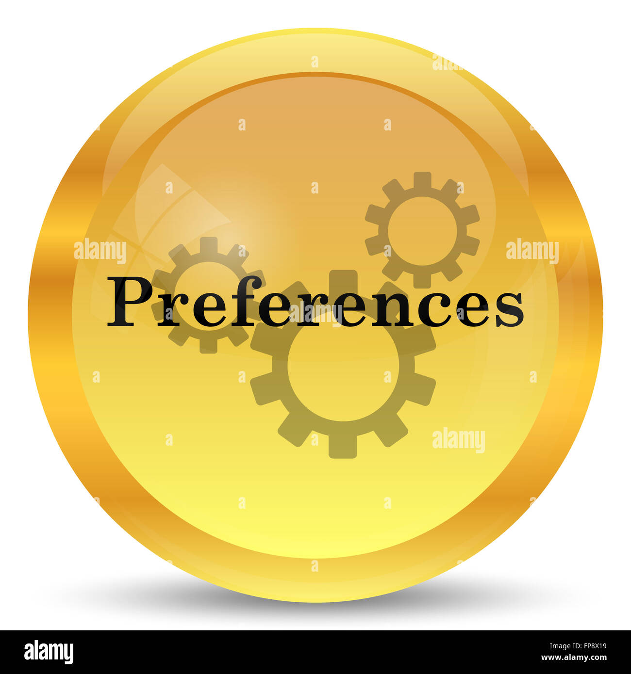 Preferences icon. Internet button on white background Stock Photo - Alamy