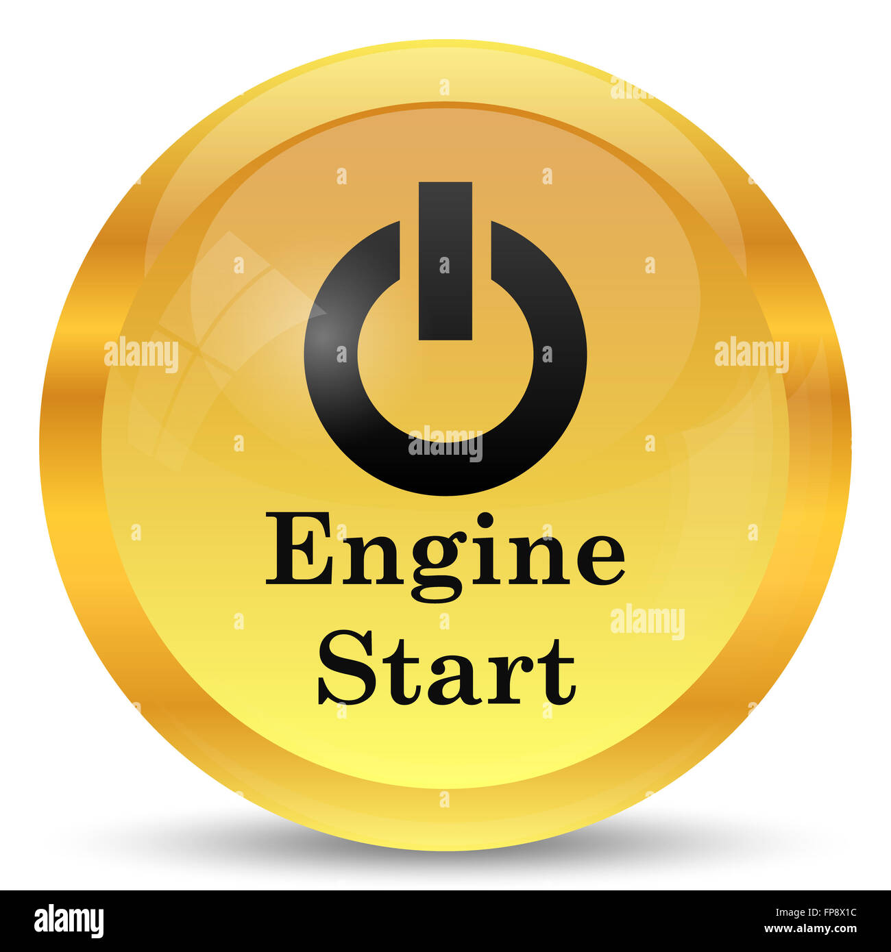 Engine start icon. Internet button on white background Stock Photo - Alamy
