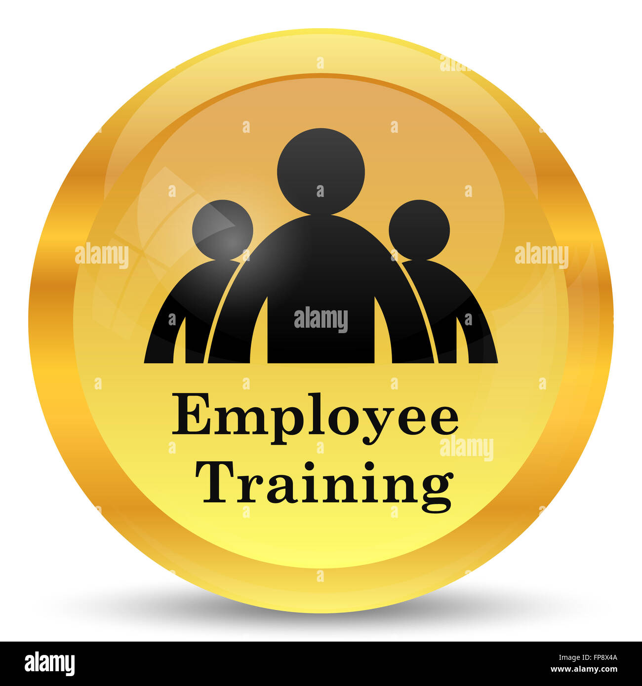 Employee training icon. Internet button on white background Stock Photo ...