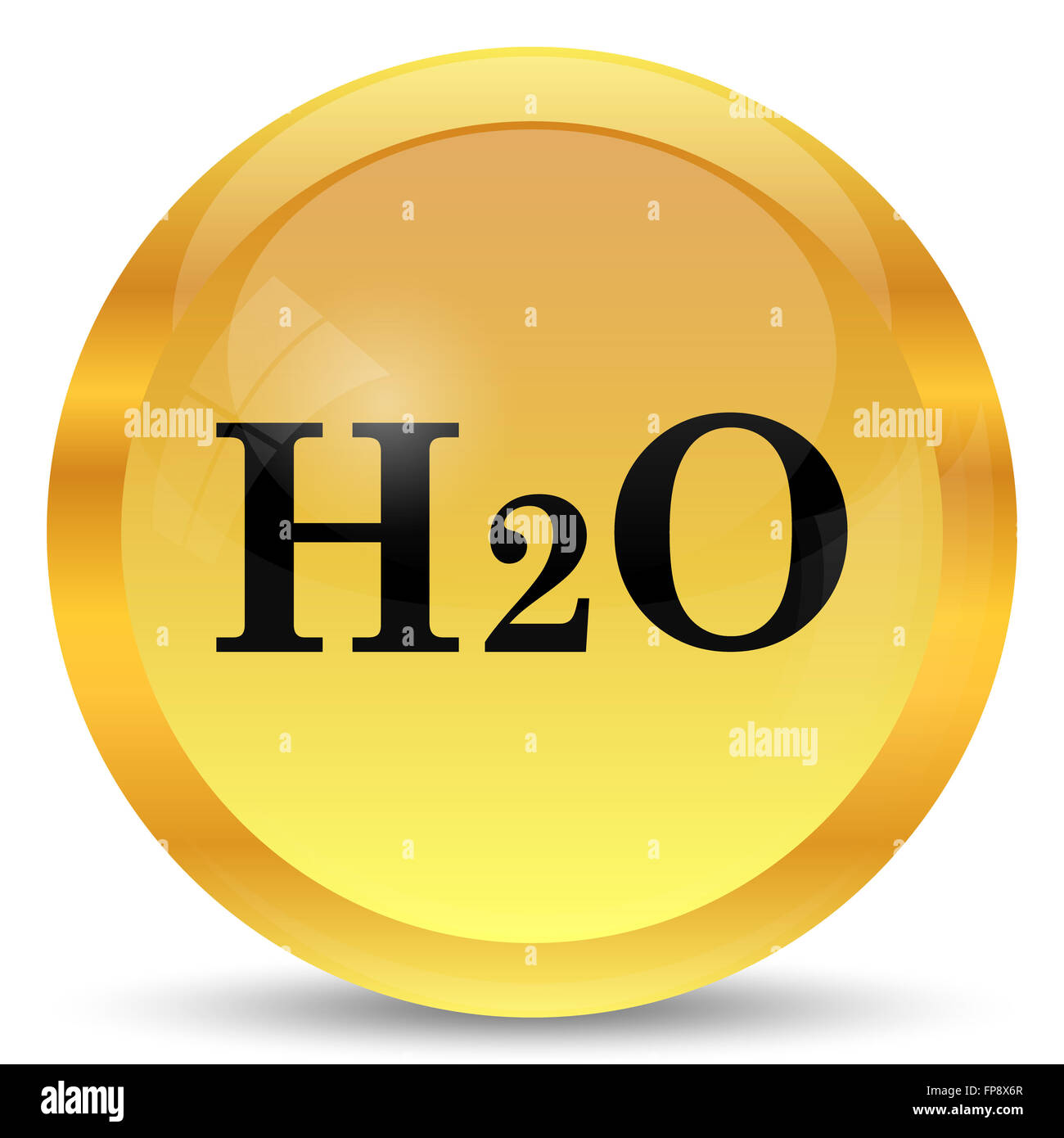 H2O icon. Internet button on white background Stock Photo - Alamy