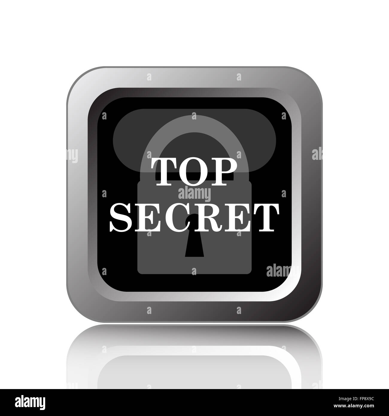 Top secret icon. Internet button on white background Stock Photo - Alamy