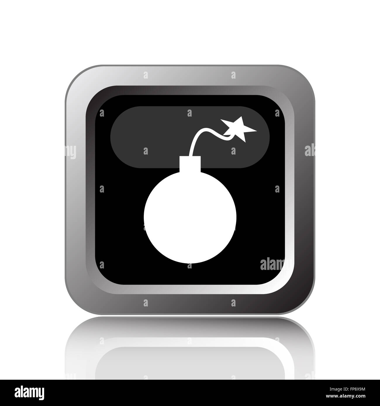 Bomb icon. Internet button on white background Stock Photo - Alamy