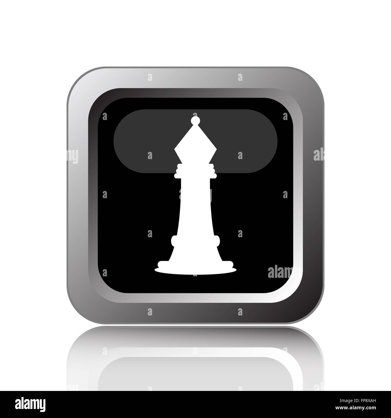 Chess icon. Internet button on white background Stock Photo - Alamy