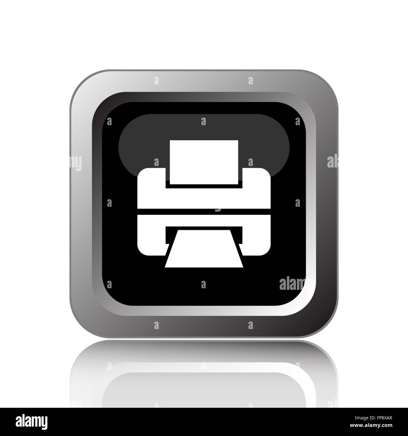 Printer icon. Internet button on white background Stock Photo - Alamy