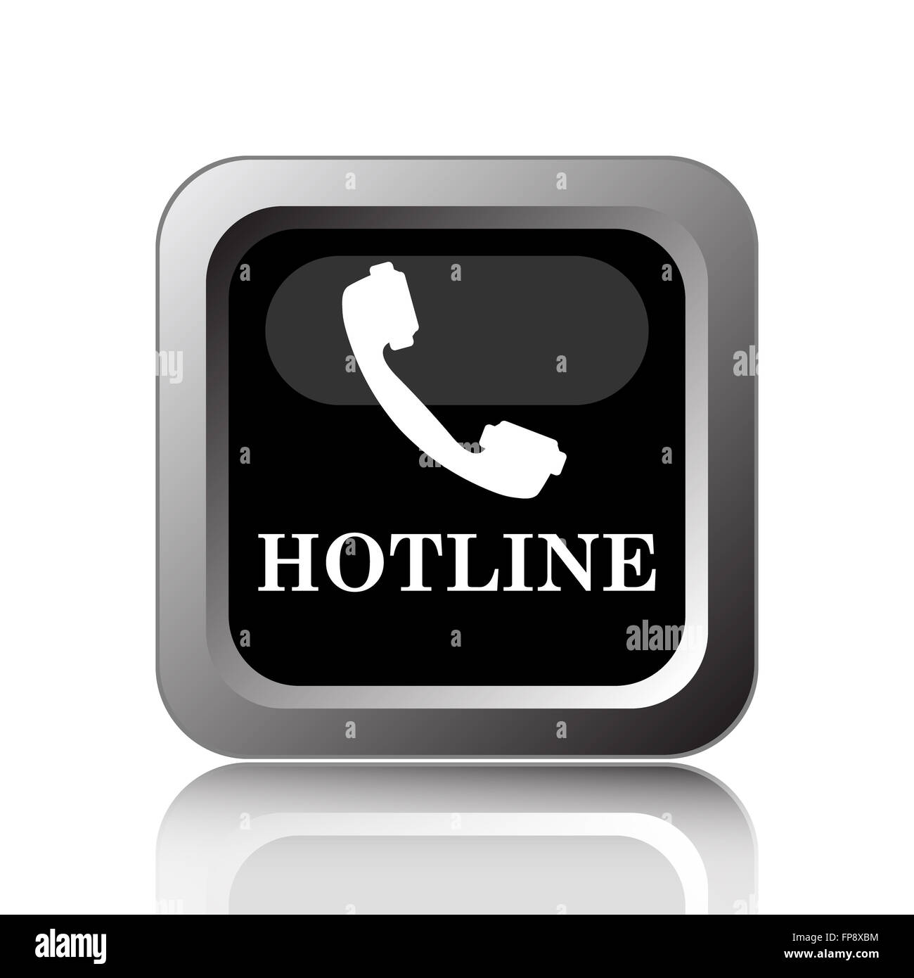 Hotline icon. Internet button on white background Stock Photo - Alamy
