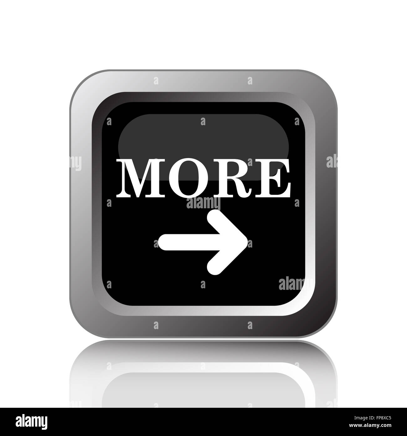 More icon. Internet button on white background Stock Photo - Alamy