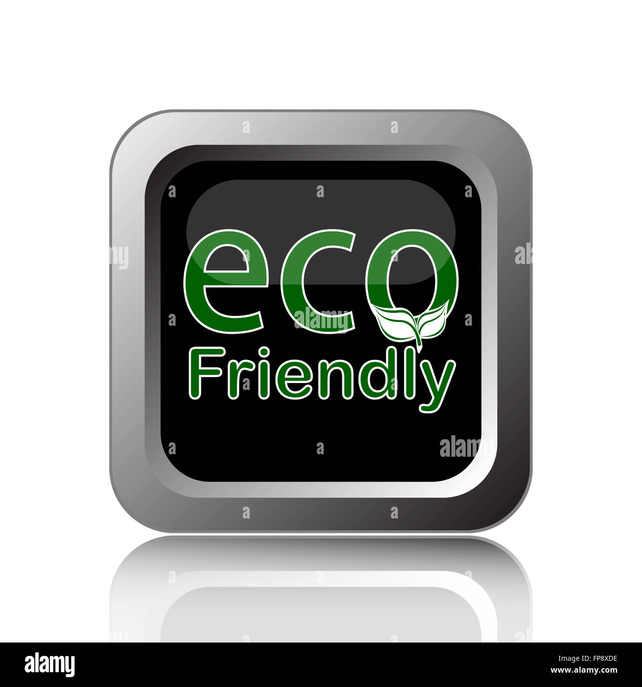 Eco Friendly icon. Internet button on white background Stock Photo - Alamy