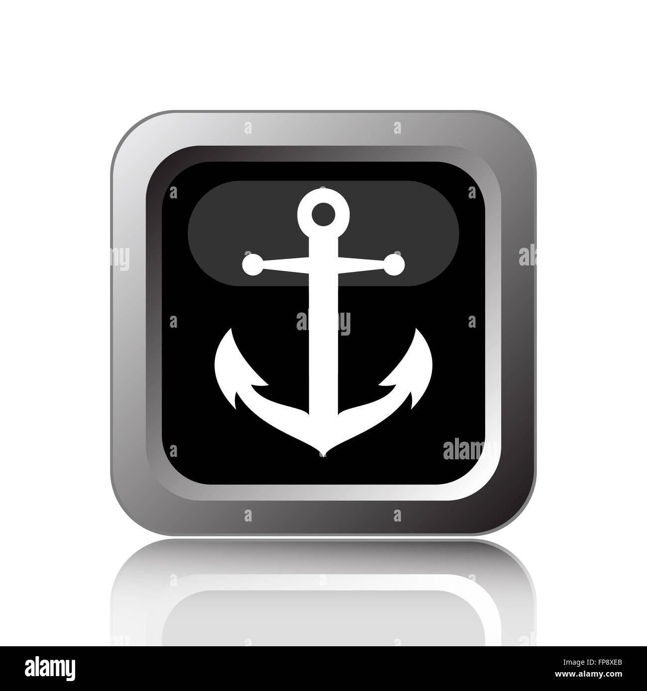 Anchor icon. Internet button on white background Stock Photo - Alamy