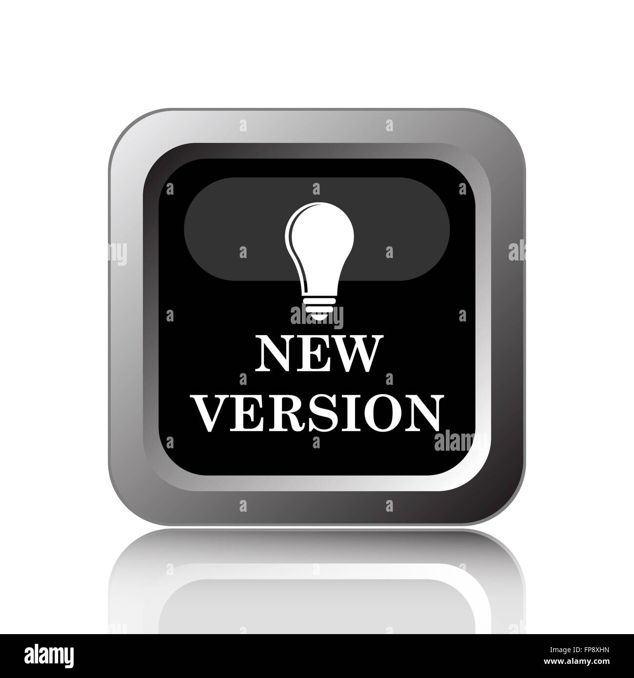 New version icon. Internet button on white background Stock Photo - Alamy