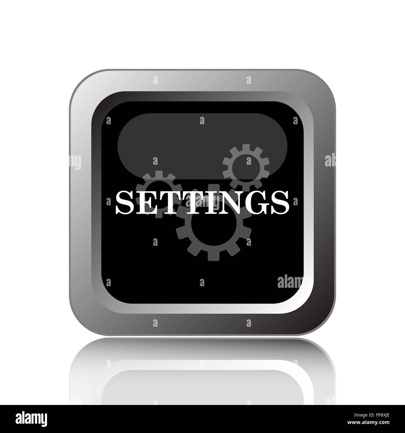 Settings icon. Internet button on white background Stock Photo - Alamy